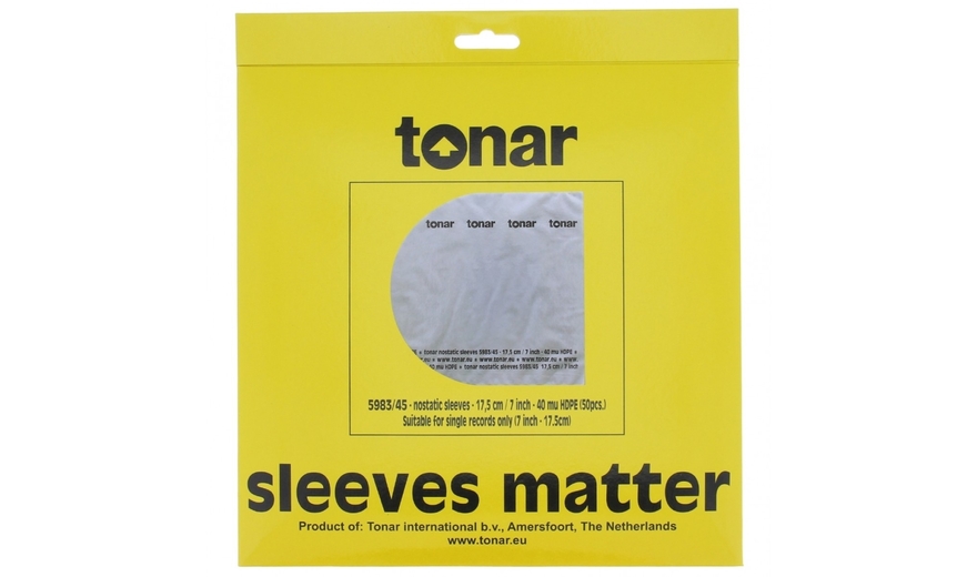 Tonar Nostatic sleeves for 7 inch" - (50 pcs/pack)